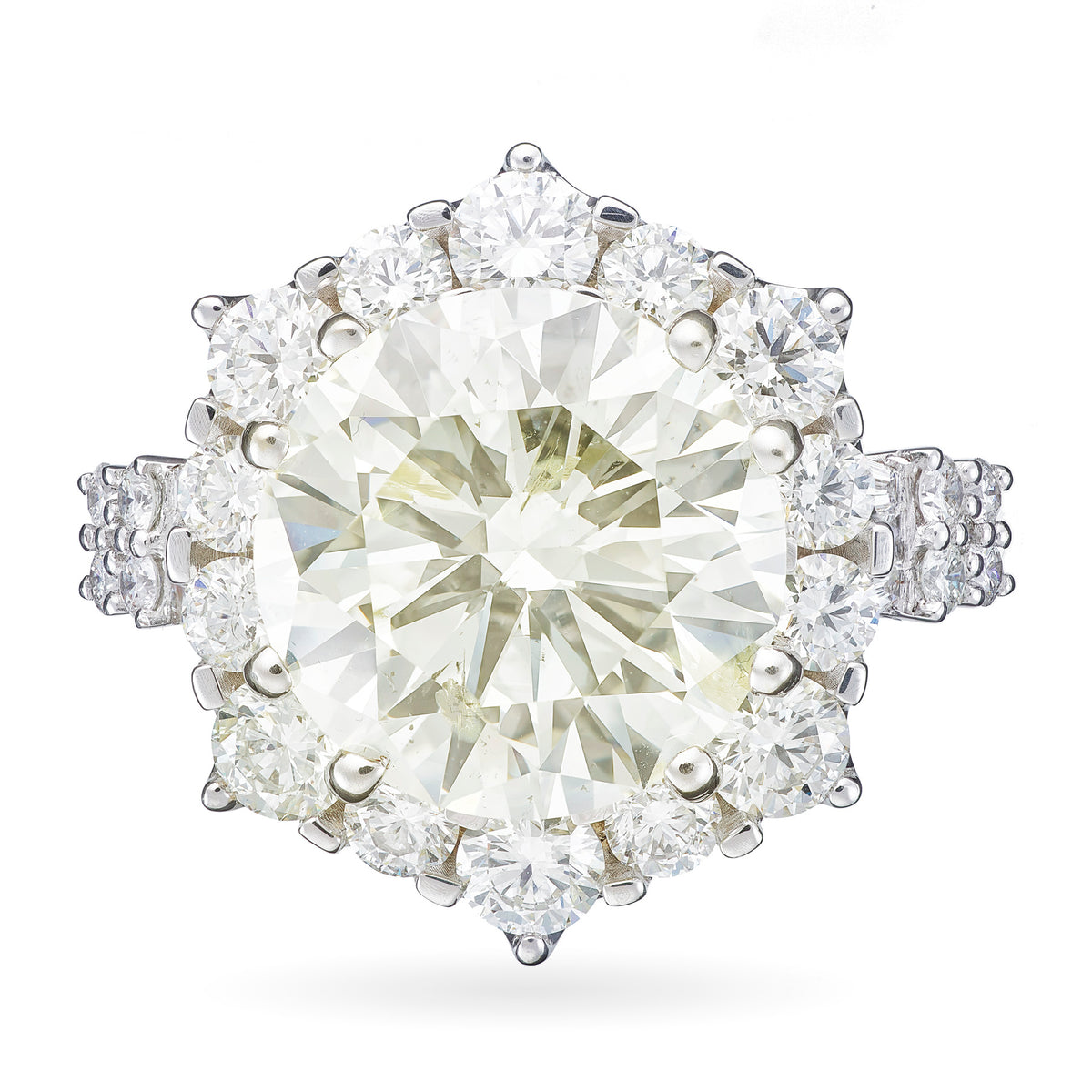Custom-Made 8 carat Diamond Ring in 18k White Gold – Menashe and Sons ...